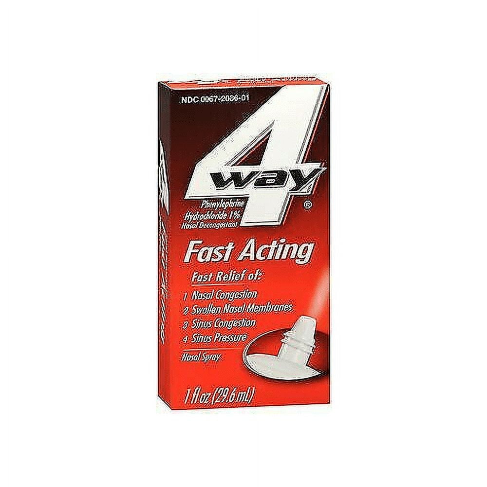 ACT 4-Way Fast Acting Nasal Spray, 3 Pack, 1 oz Bottles, Relieves ...
