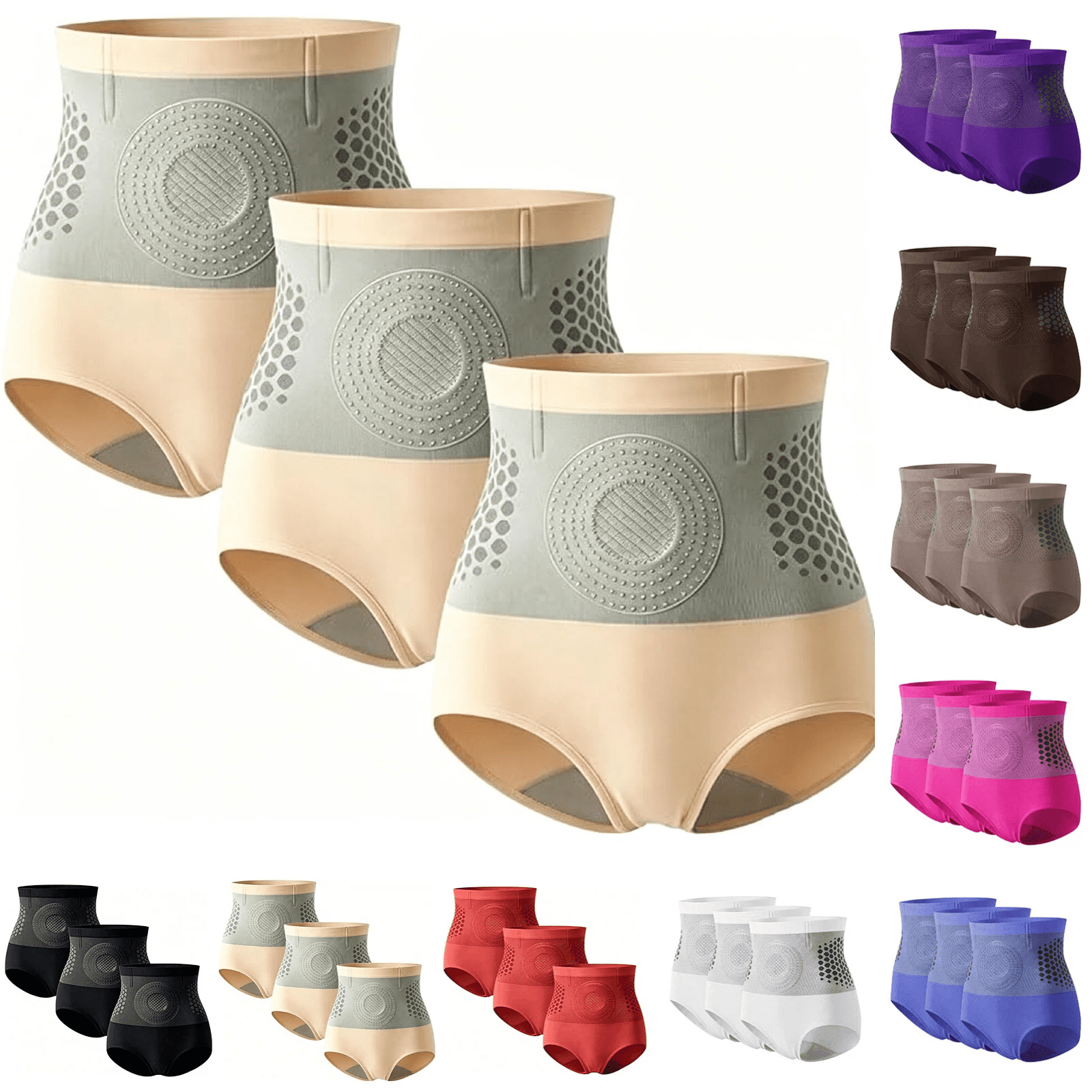 3 Pack 4 in 1 Compression Sweat Shorts Women Workout High Waist Yoga ...