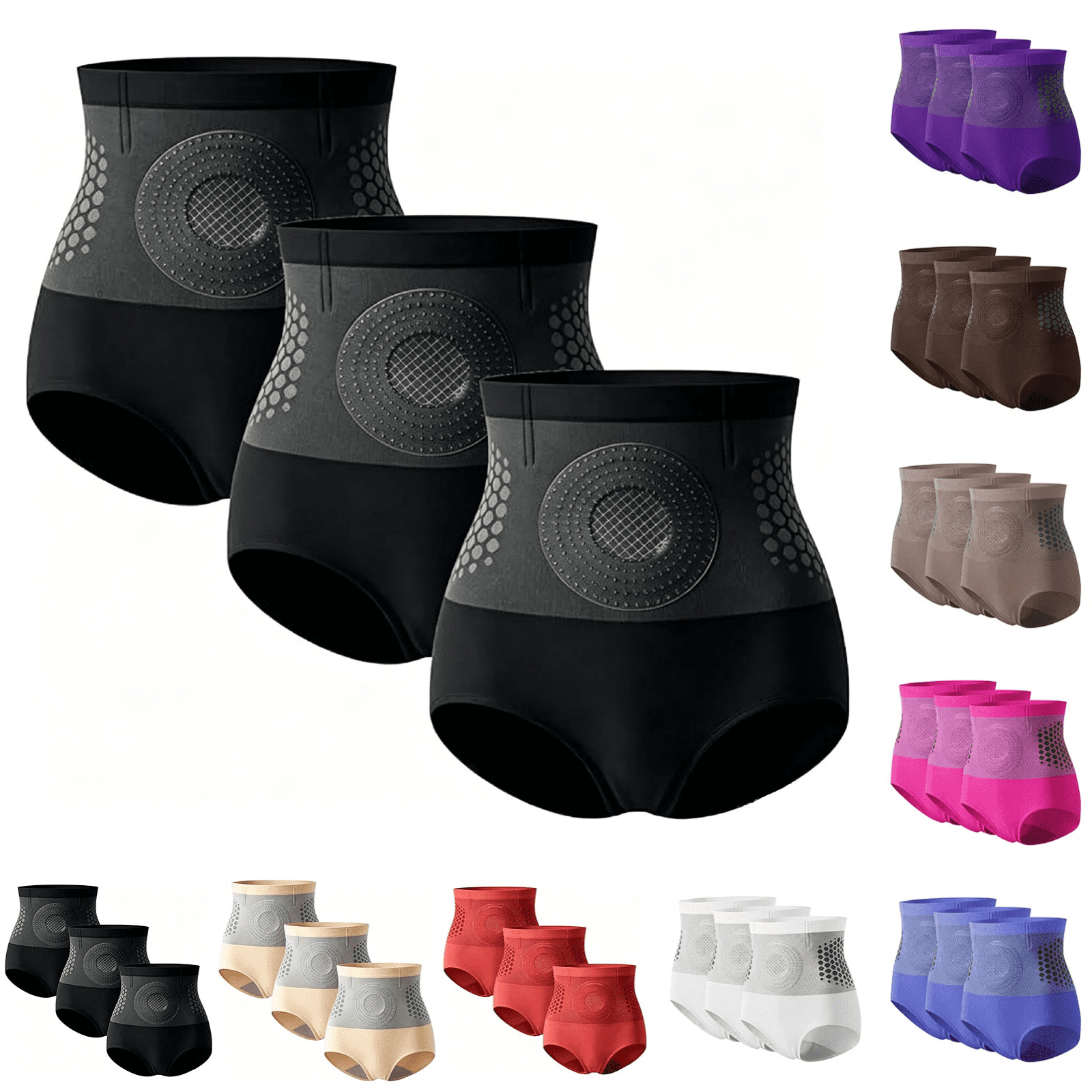 3 Pack 4 in 1 Compression Sweat Shorts Women Workout High Waist Yoga ...