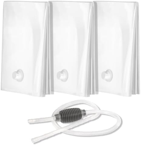 3 Pack 40 Gallon Water Storage Bladder, Heavy Duty Food-Grade Plastic ...