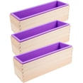 3 Pack 42oz Silicone Soap Molds, Flexible Rectangular Silicone Soap ...