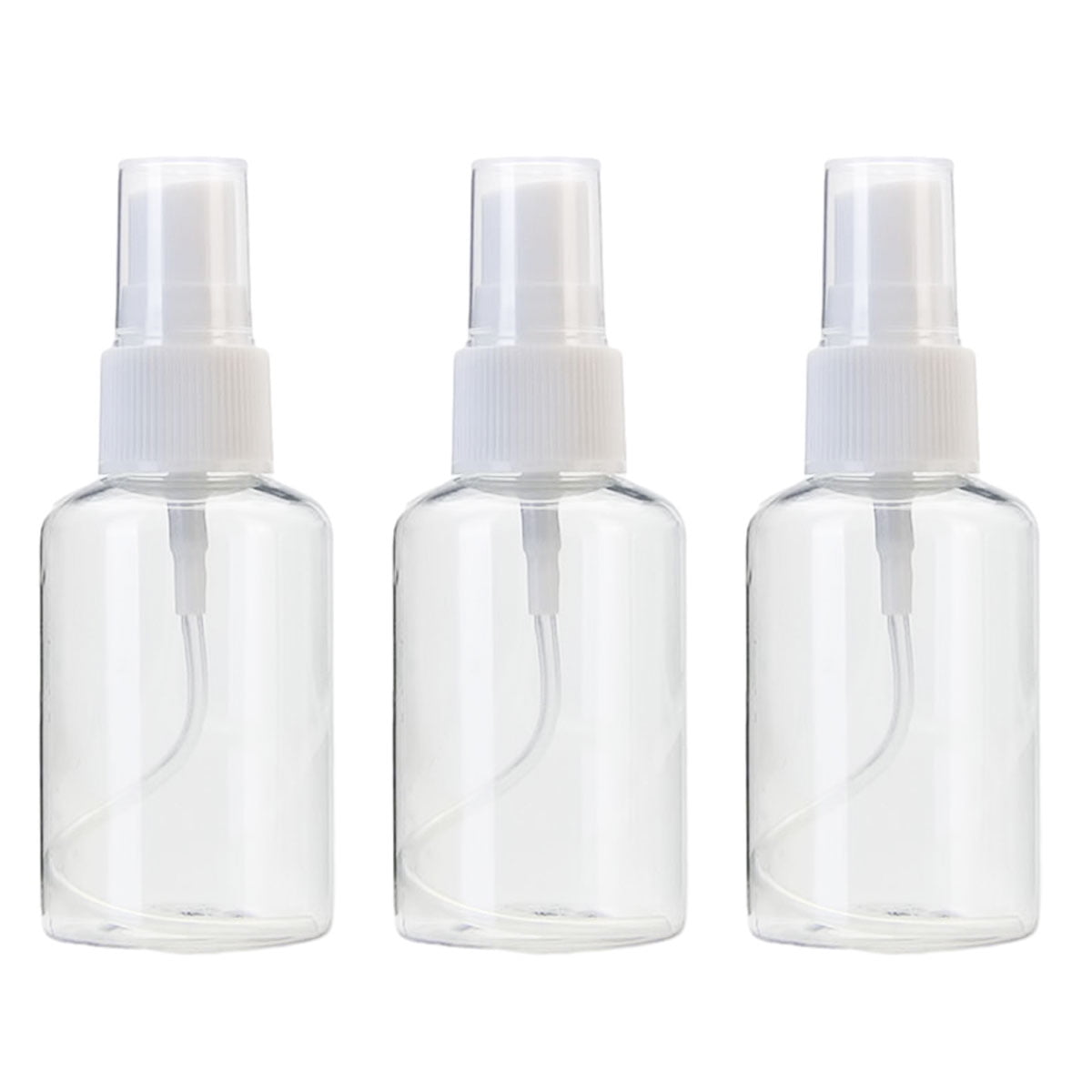 3 Pack 50ml Fine Mist Mini Spray Bottles Plastic,Pump Spray Cap ...
