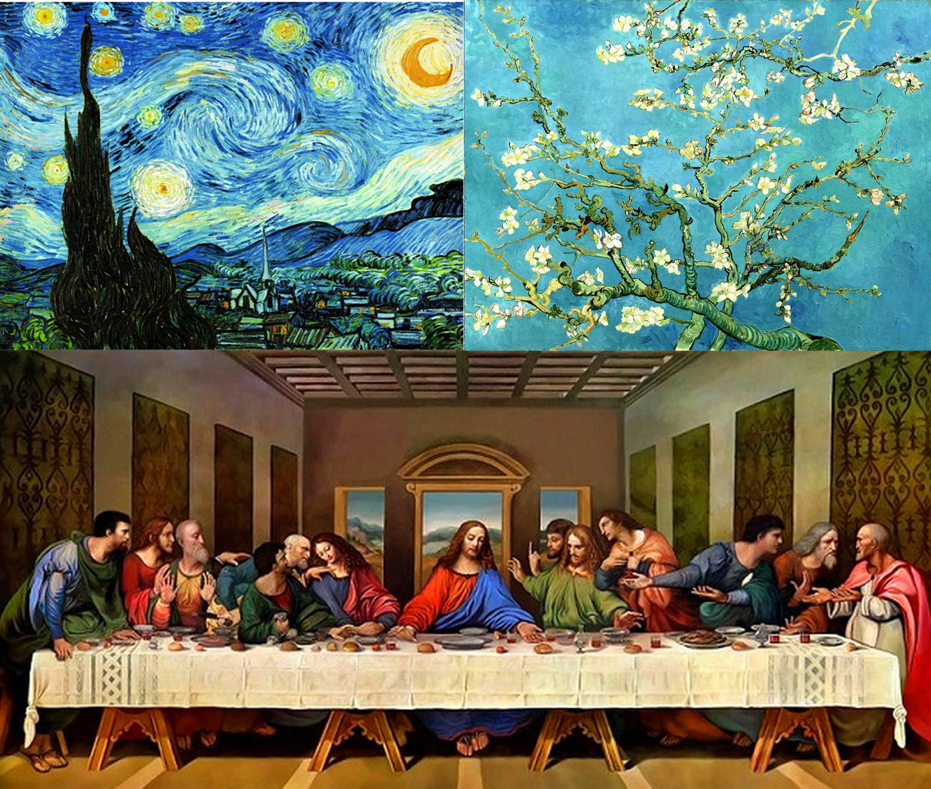 3-Pack 5D Diamond Painting Kits Full Drill Famous Paintings Art Wall ...