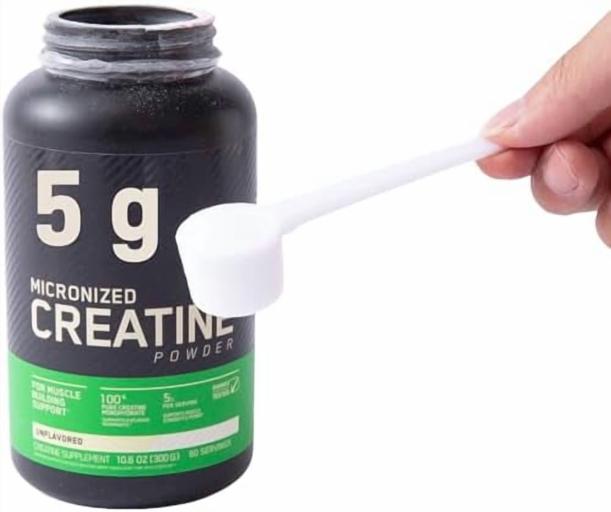 3-Pack 5g White Creatine Scoops: Calibrated measuring spoons for ...