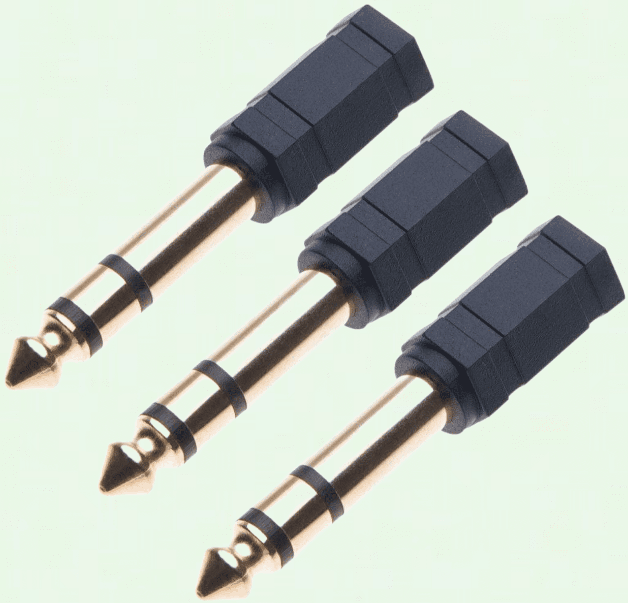 3 Pack 6.35mm to 3.5mm Headphone Adaptor, Stereo Earphone Audio Plug ...