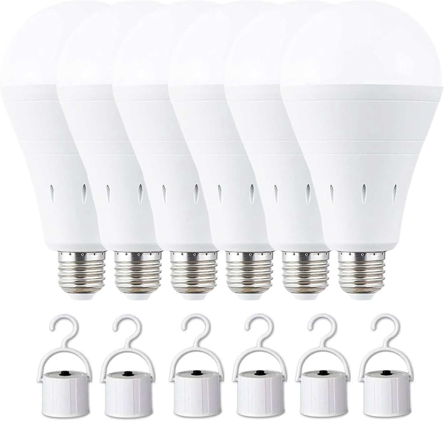 3-Pack / 6-Pack Rechargeable Emergency Light Bulbs, 9W Emergency LED ...