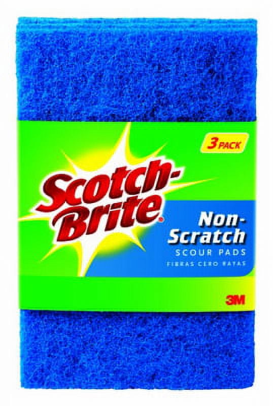 3 Pack 6" x 3" Multi-Purpose No Scratch Scouring Pad, Each - Walmart.com