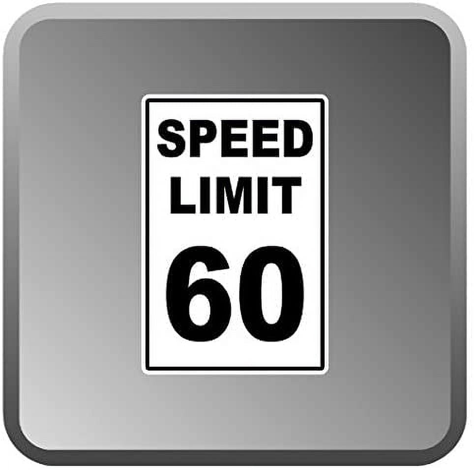 3 Pack - 60 MPH Speed Limit Sticker - Walmart.com