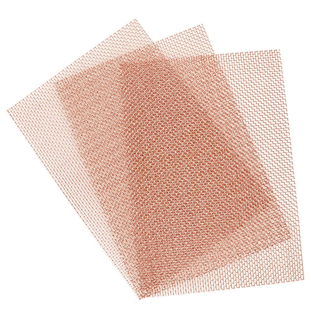 3 Pack 60 Mesh 99.9% Pure Copper Screen Woven Mesh Screen, Copper Mesh ...
