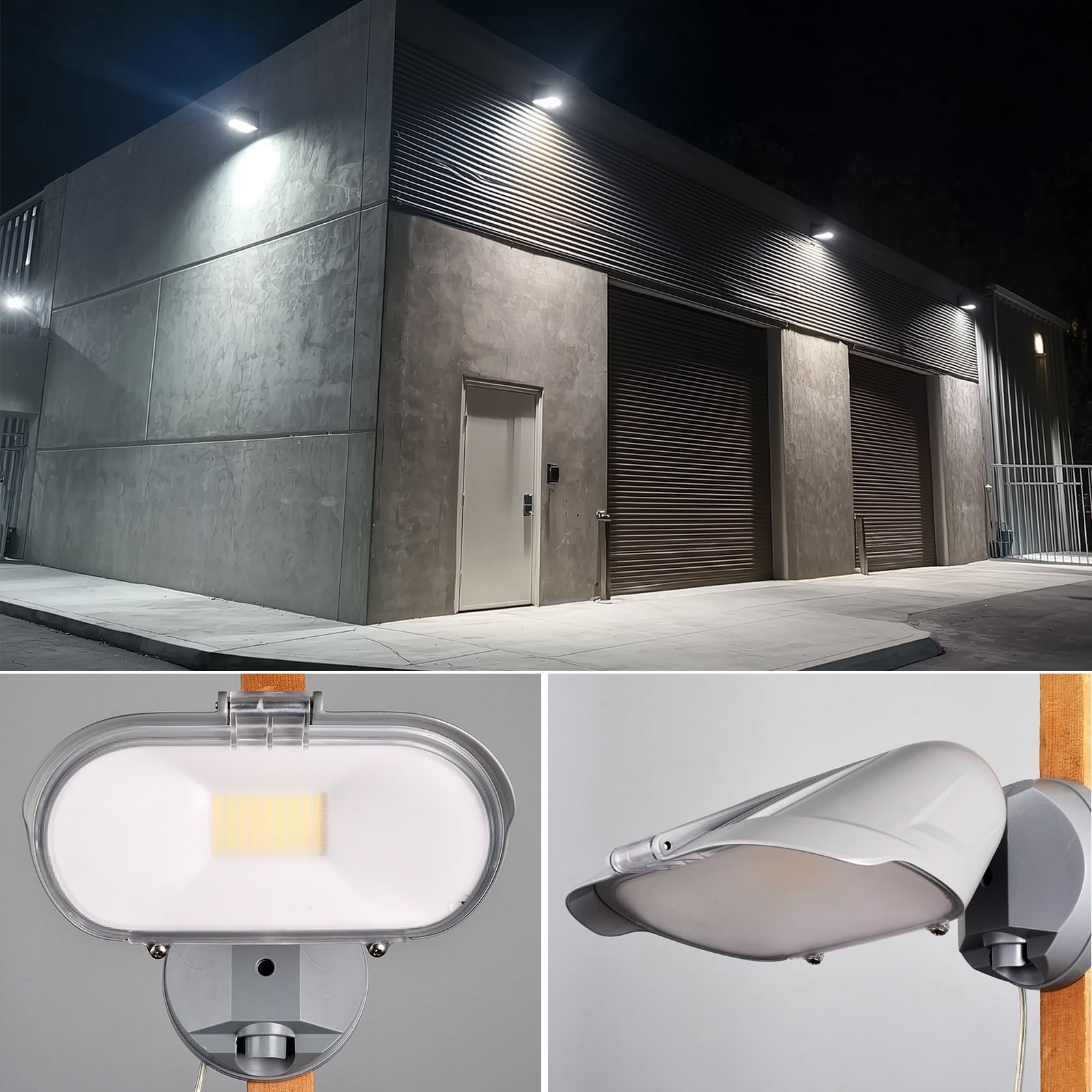 3 Pack 6000lm Dusk To Dawn LED Outdoor Lighting, 58W Outside Security ...