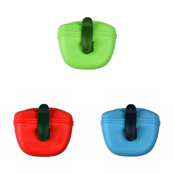 3 Pack 650ml Silicone Dog Treat Pouch Magnetic Closure Portable Dog ...