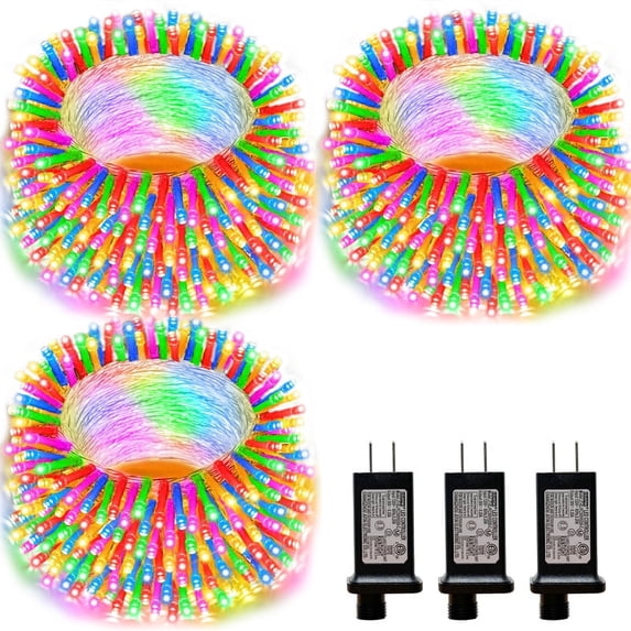 3 Pack 66ft Christmas Mini Lights, 200 LED Transparent Wire Starry ...