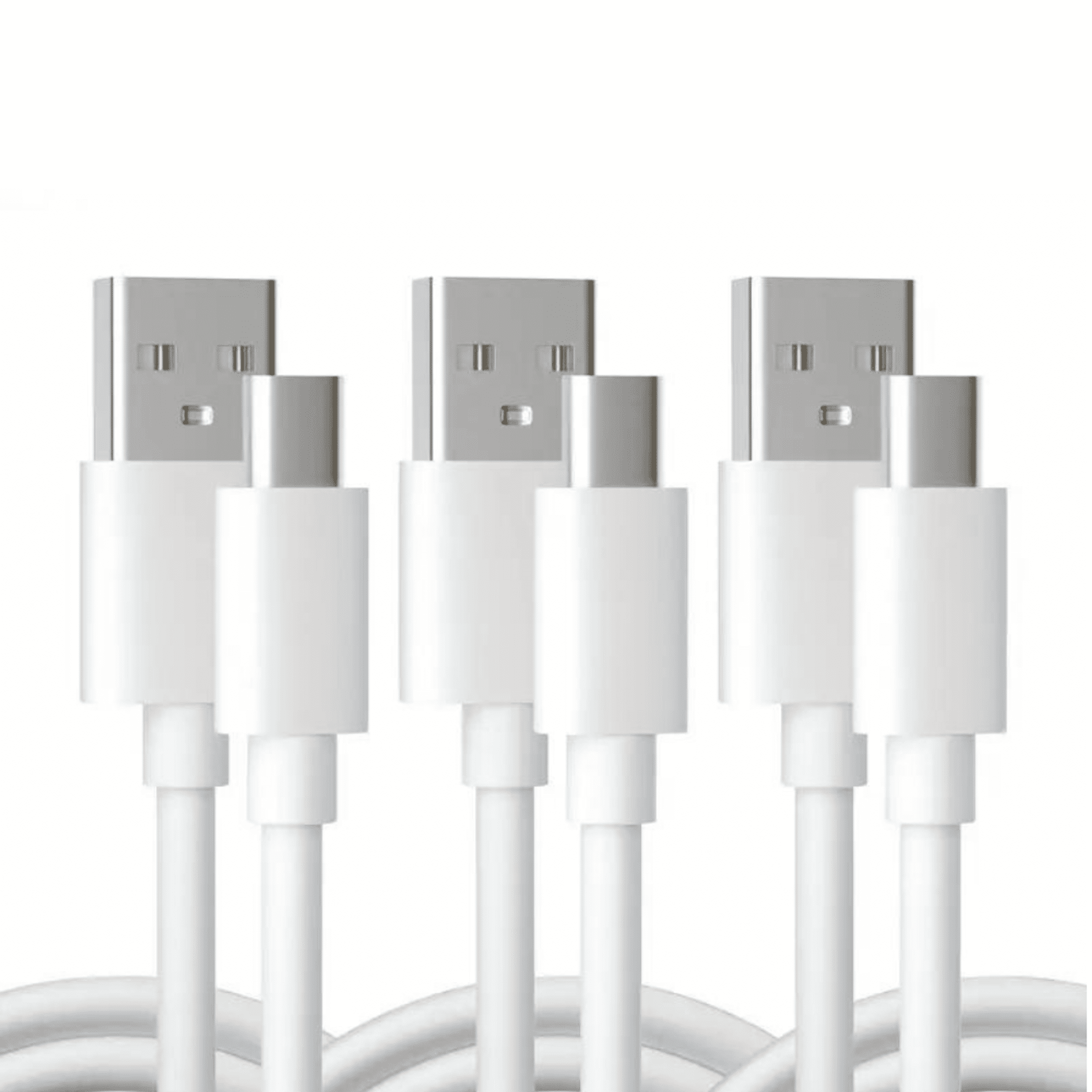 3-Pack 6FT Charging Cable Type C Cable White[ ] - Walmart.com