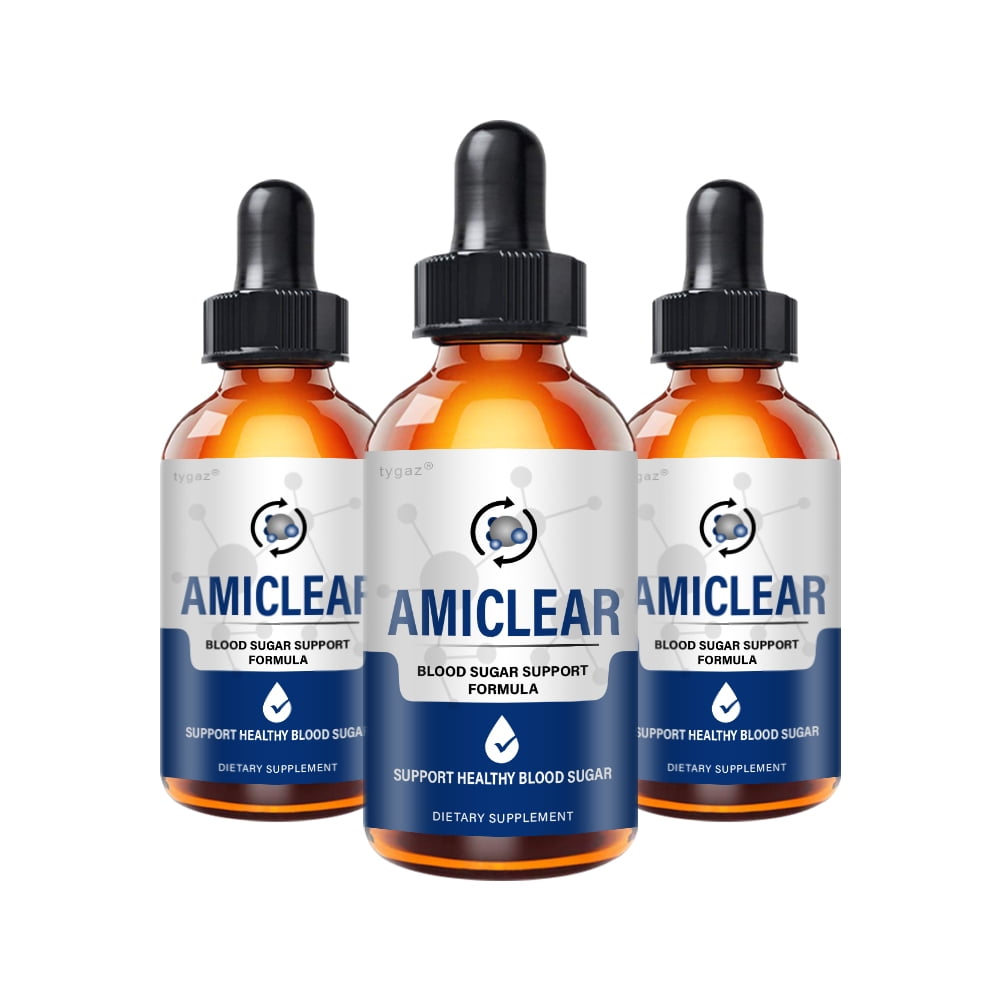(3 Pack, 6oz) Amiclear Sugar Support Liquid Drops - Advanced Glucose ...