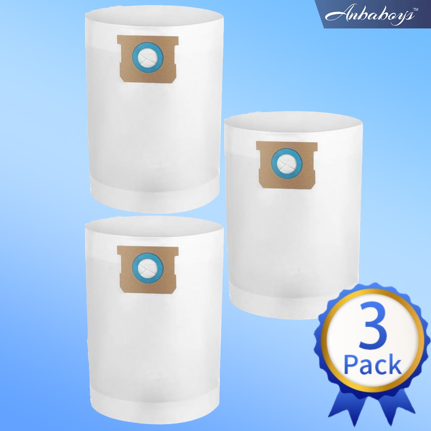 3 Pack 8 - 10 Gallon Standard Dust Bag,VDBM,Replacement for Vacmaster 8 ...