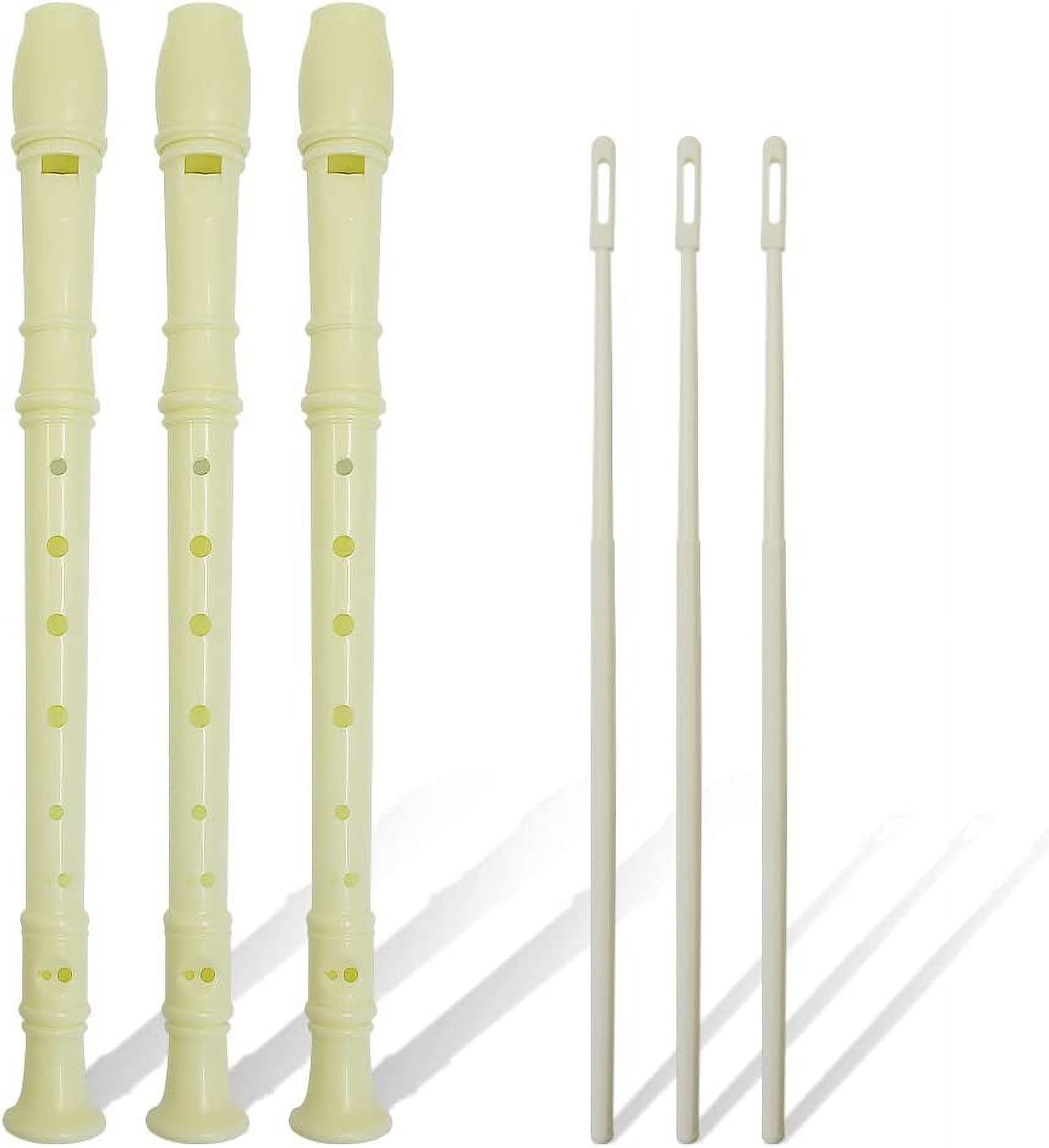 3 Pack 8 Hole Soprano Recorders Descant Flute, Fingering Recorder ...