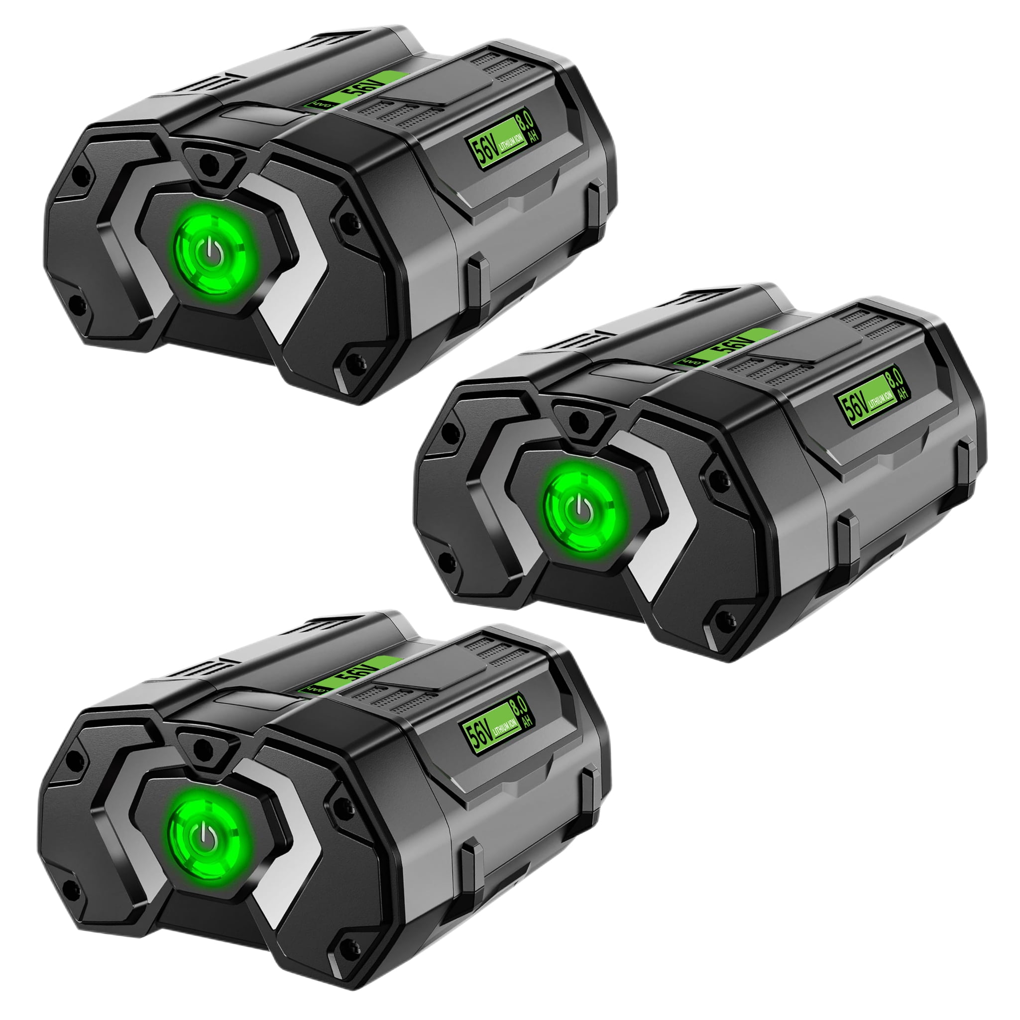 3 Pack 8Ah 56V Replacement for Ego 56 Volt Battery Compatible with Ego ...