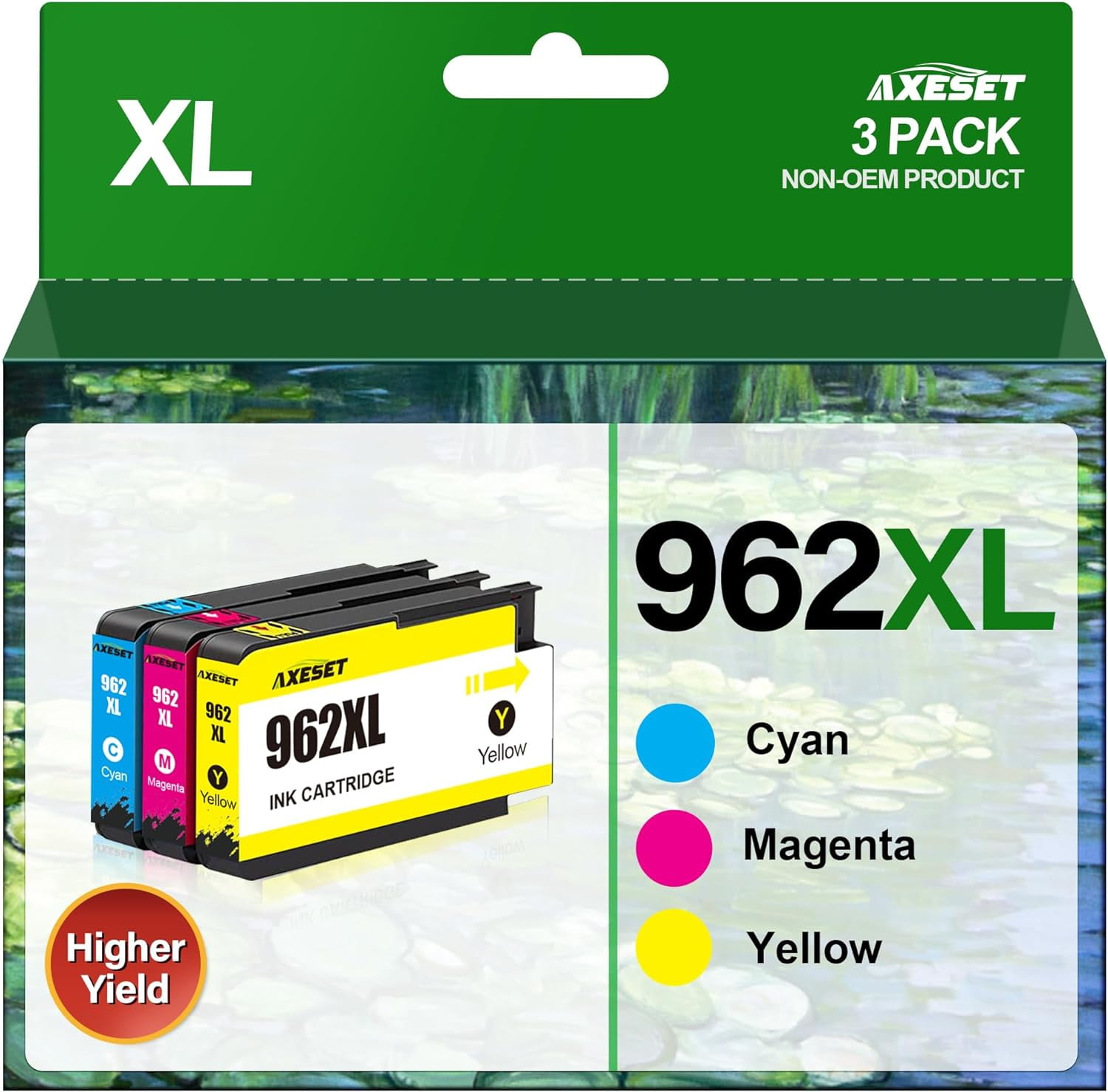 3 Pack 962XL Ink for HP Ink 962XL Color Combo Pack Work for HP ...