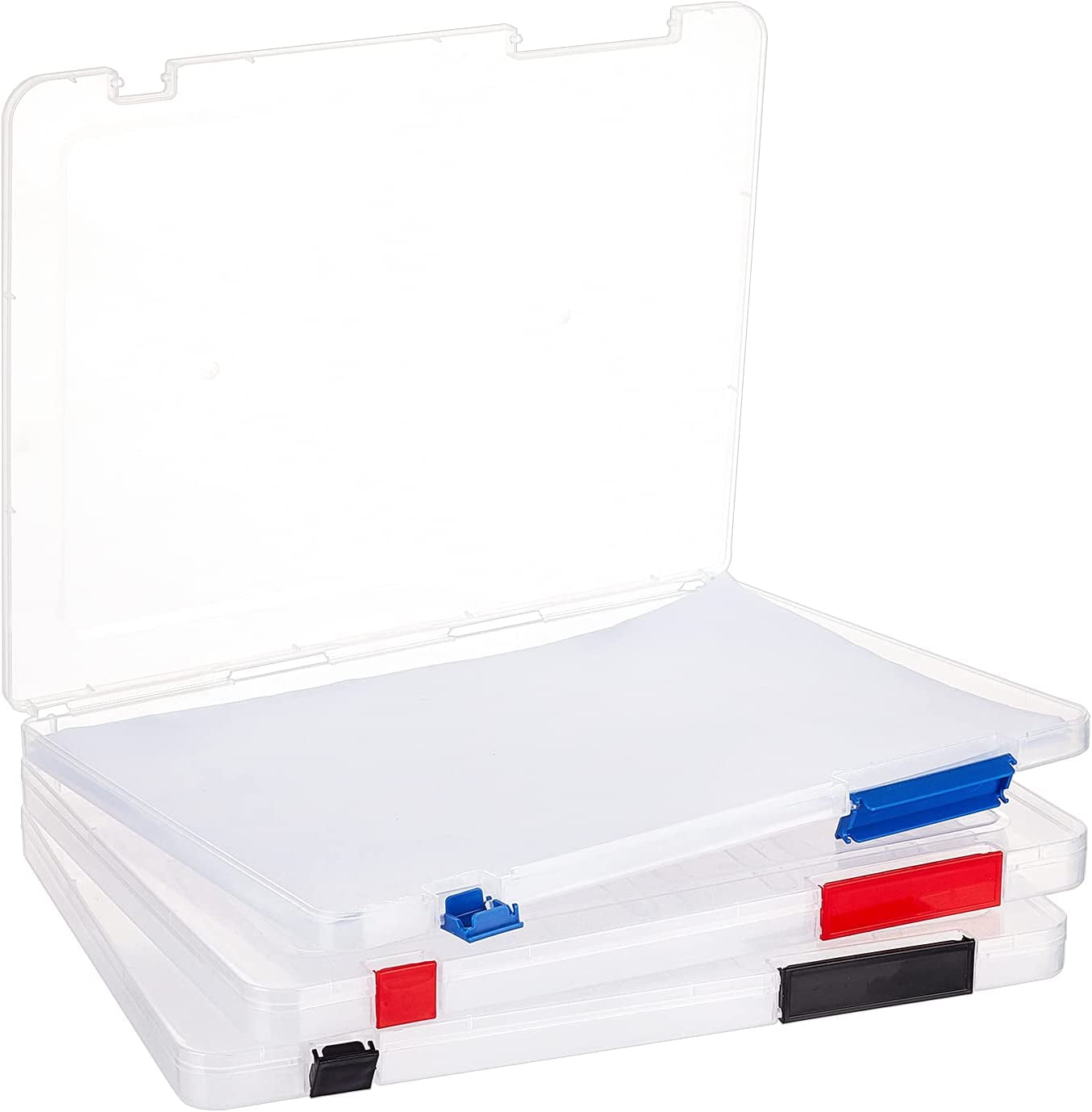3 Pack A4 File Paper Case File Project Case Plastic Portable Project ...