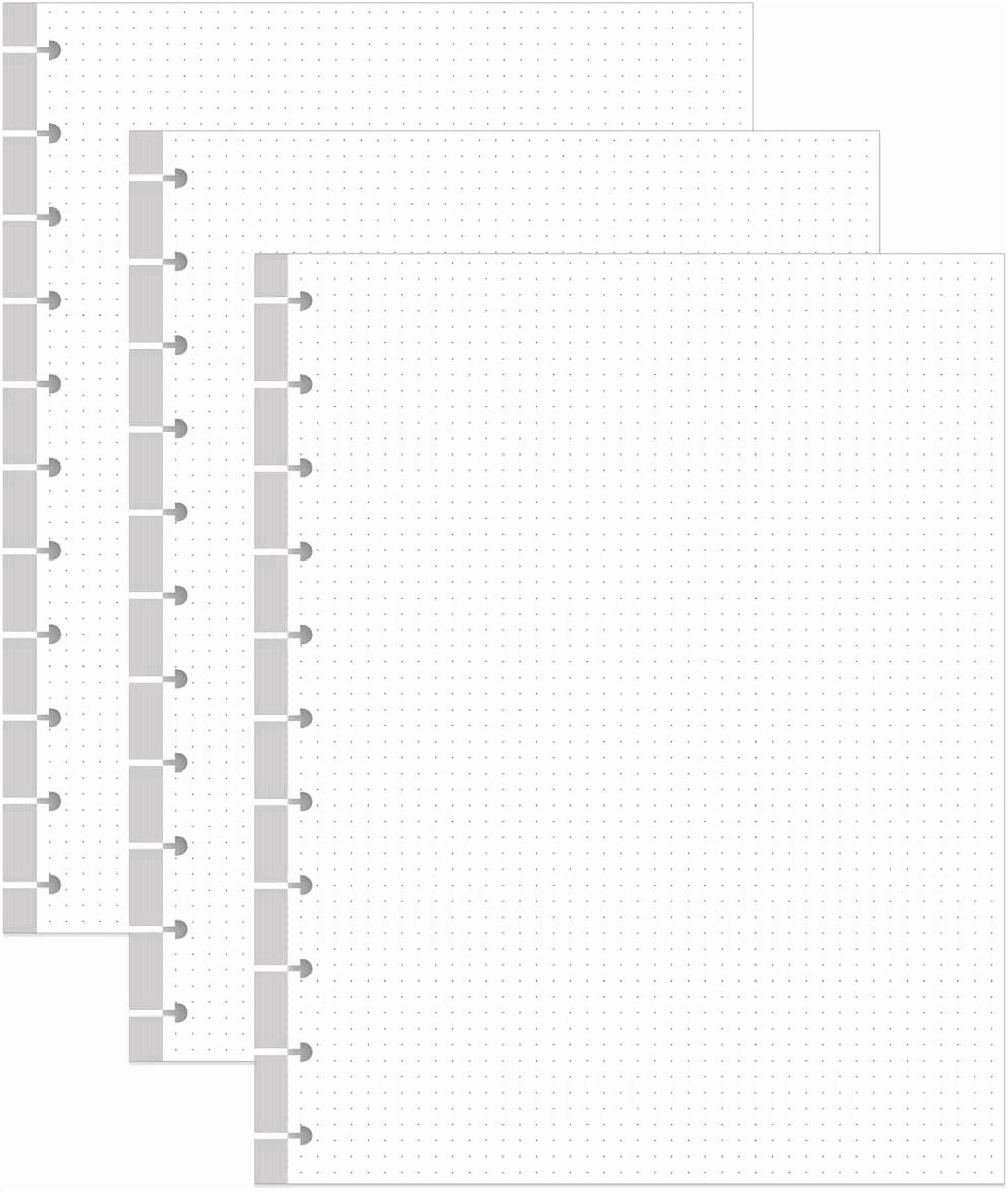 (3-Pack) A4 TUL Discbound Dotted Refills, 11-Disc Dot Grid Filler Paper ...