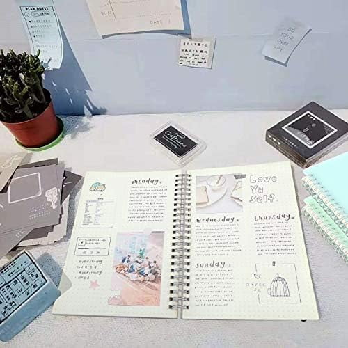 3 Pack A5 Spiral Bullet Dotted Journal with 120gsm Thick Paper, Dot ...