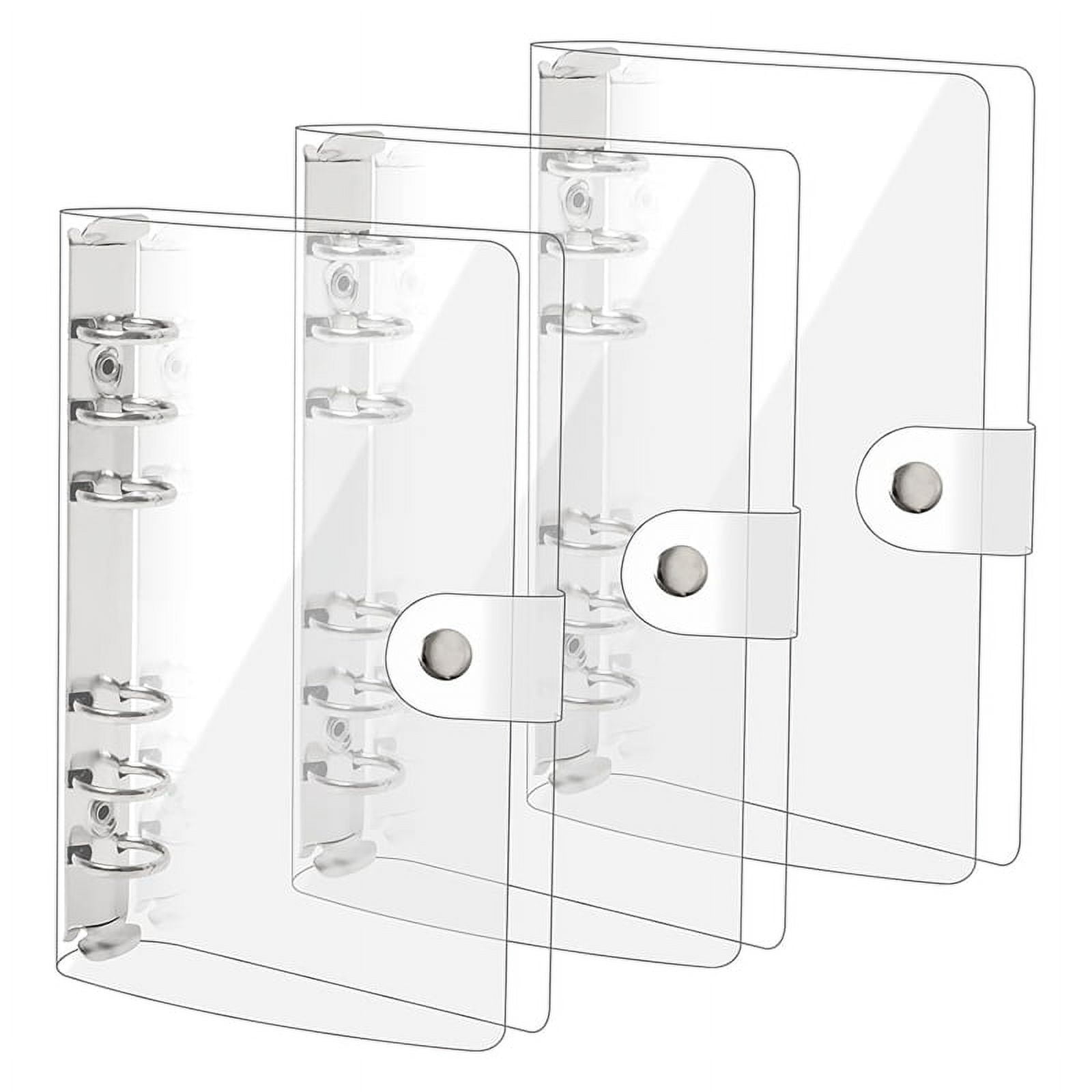 Unbranded, 3 Pack A6 Transparent PVC Binder Cover, 6-Ring, Refillable ...