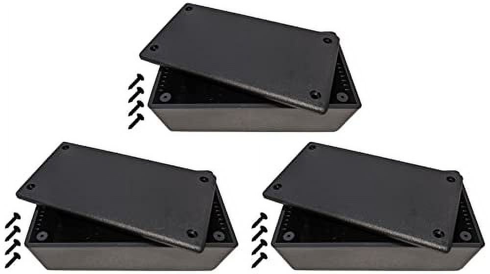3 Pack ABS Plastic Electronic Project Box with PCB Mounting Slots ...