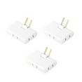 3 Pack AC Flat Wall Outlet Extender Flat Plug Adapter Outlet, Fold-Able ...