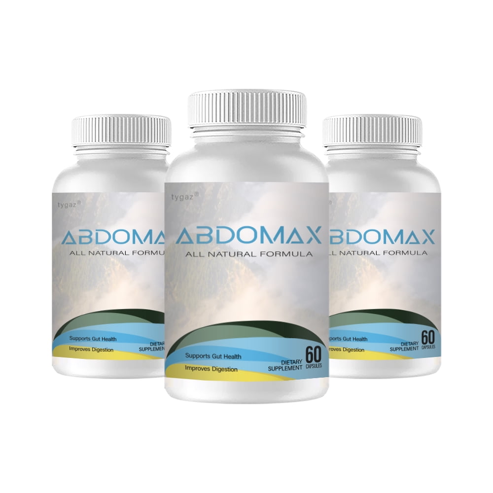 (3 Pack) Abdomax - Abdomax Gut Health Capsules - Walmart.com