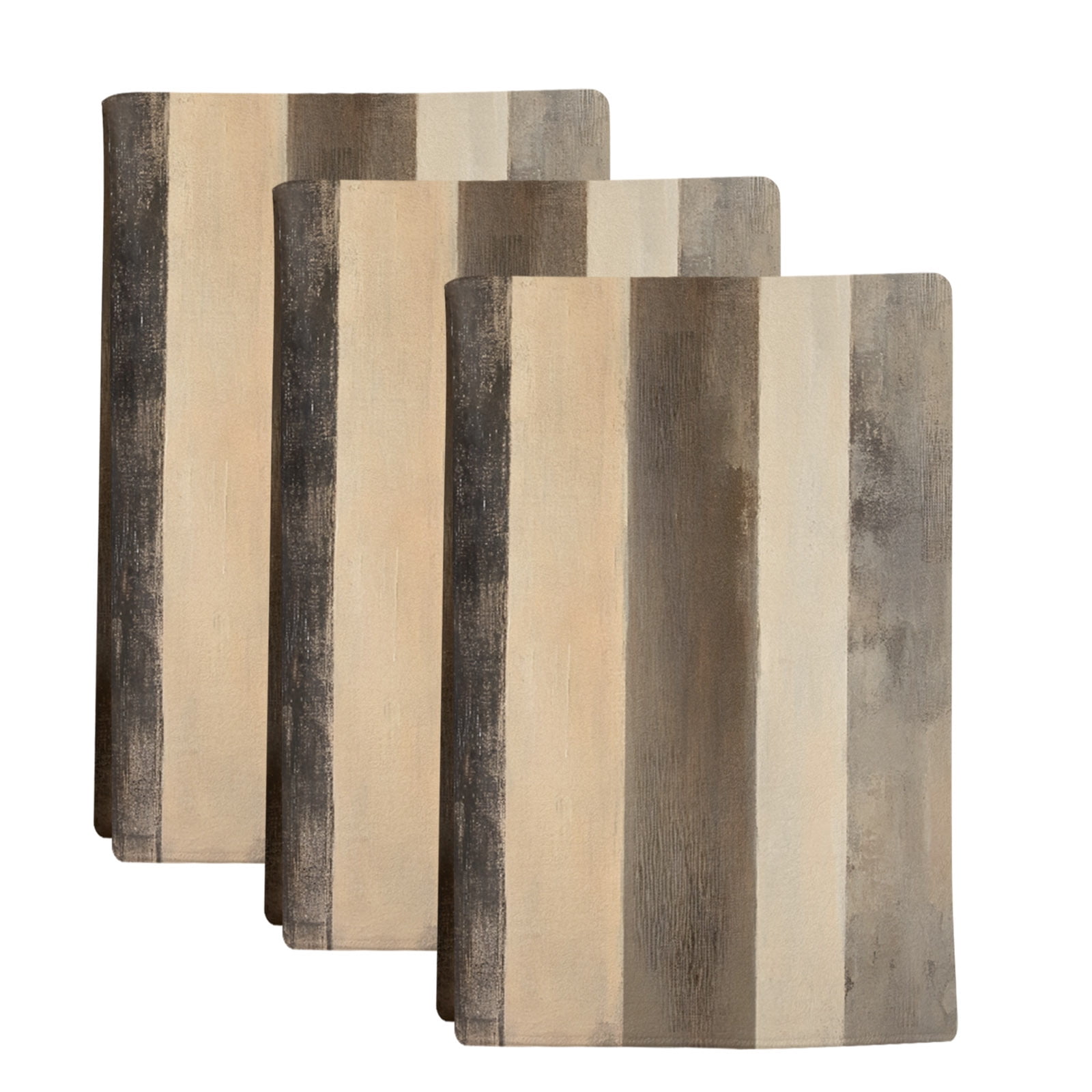 3 Pack Abstract Brown Gray Stripes Kitchen Towels Modern Art Minimalist ...