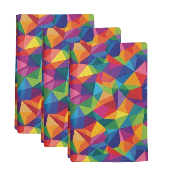3 Pack Abstract Geometric Kitchen Towels Color Modern Artificial Shape ...