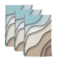 3 Pack Abstract Geometric Kitchen Towels Teal Brown Gradient Waves ...