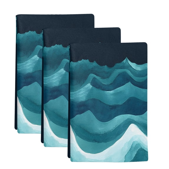 3 Pack Abstract Gradient Kitchen Towels Water Ripple Teal Blue Ocean ...