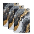3 Pack Abstract Marble Texture Kitchen Towels Black Gold Crack Gradient ...