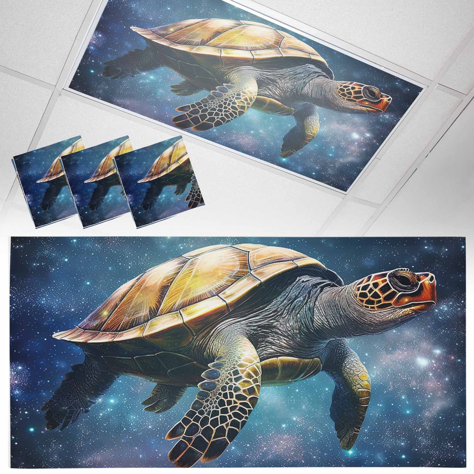 3 Pack Abstract Ocean Fluorescent Light Covers for Ceiling Lights Sea ...