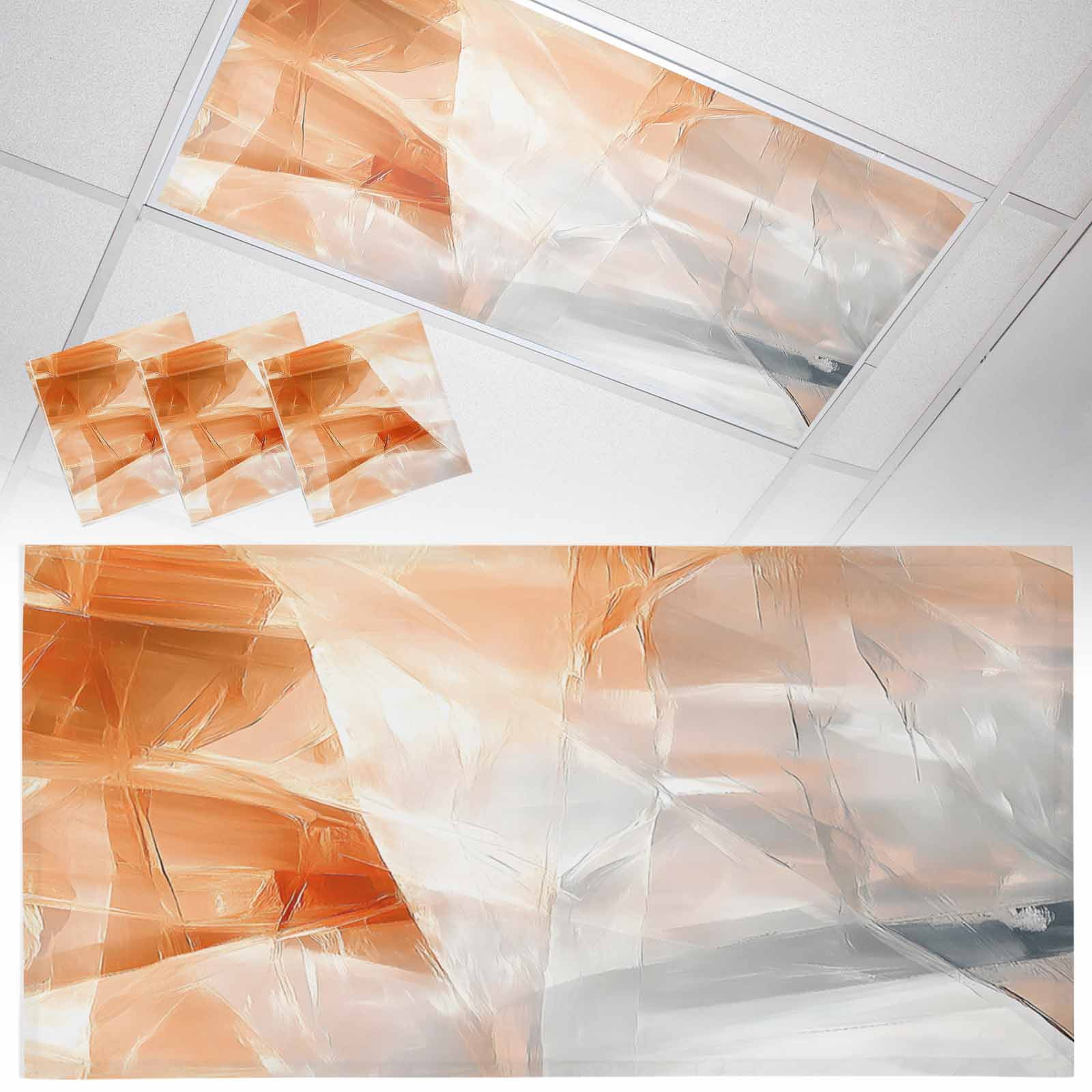 3 Pack Abstract Oil Painting Fluorescent Light Covers for Ceiling ...