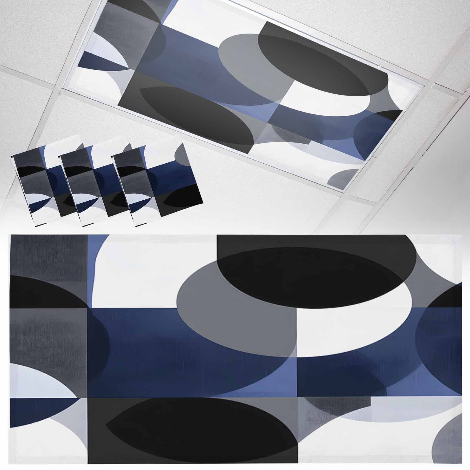3 Pack Abstract Round Fluorescent Light Covers for Ceiling Lights ...