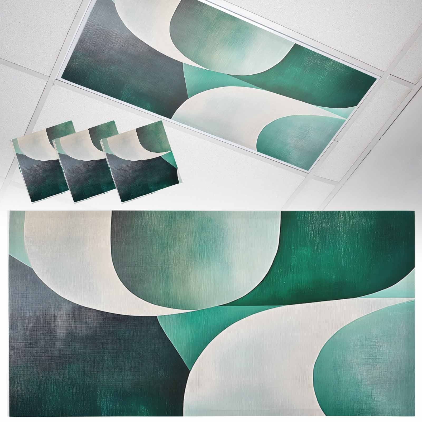 3 Pack Abstract Stitching Fluorescent Light Covers for Ceiling Lights ...