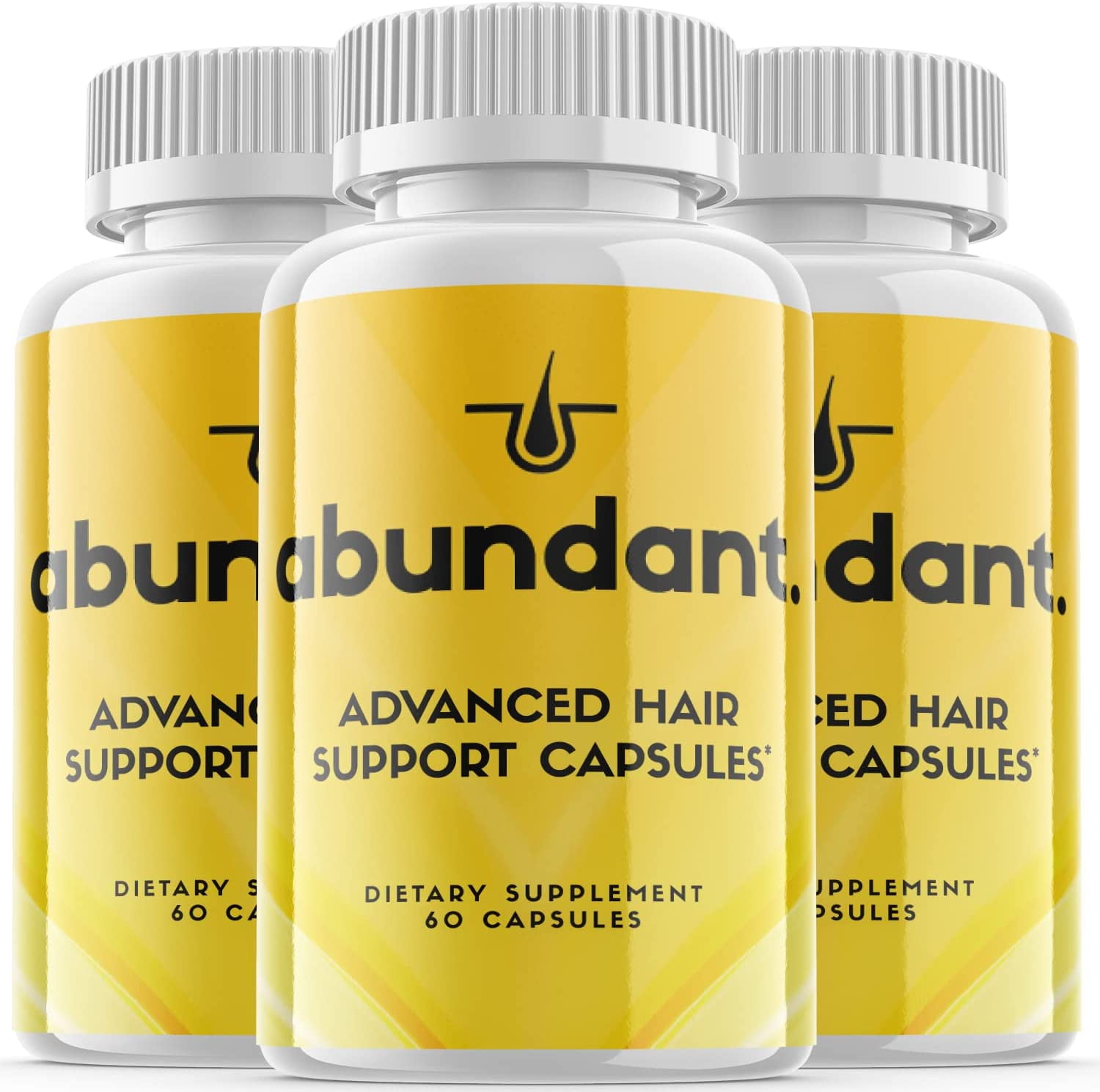 (3 Pack) Abundant - Dietary Supplement for Hair Support - Revive and Nourish Hair Growth ...