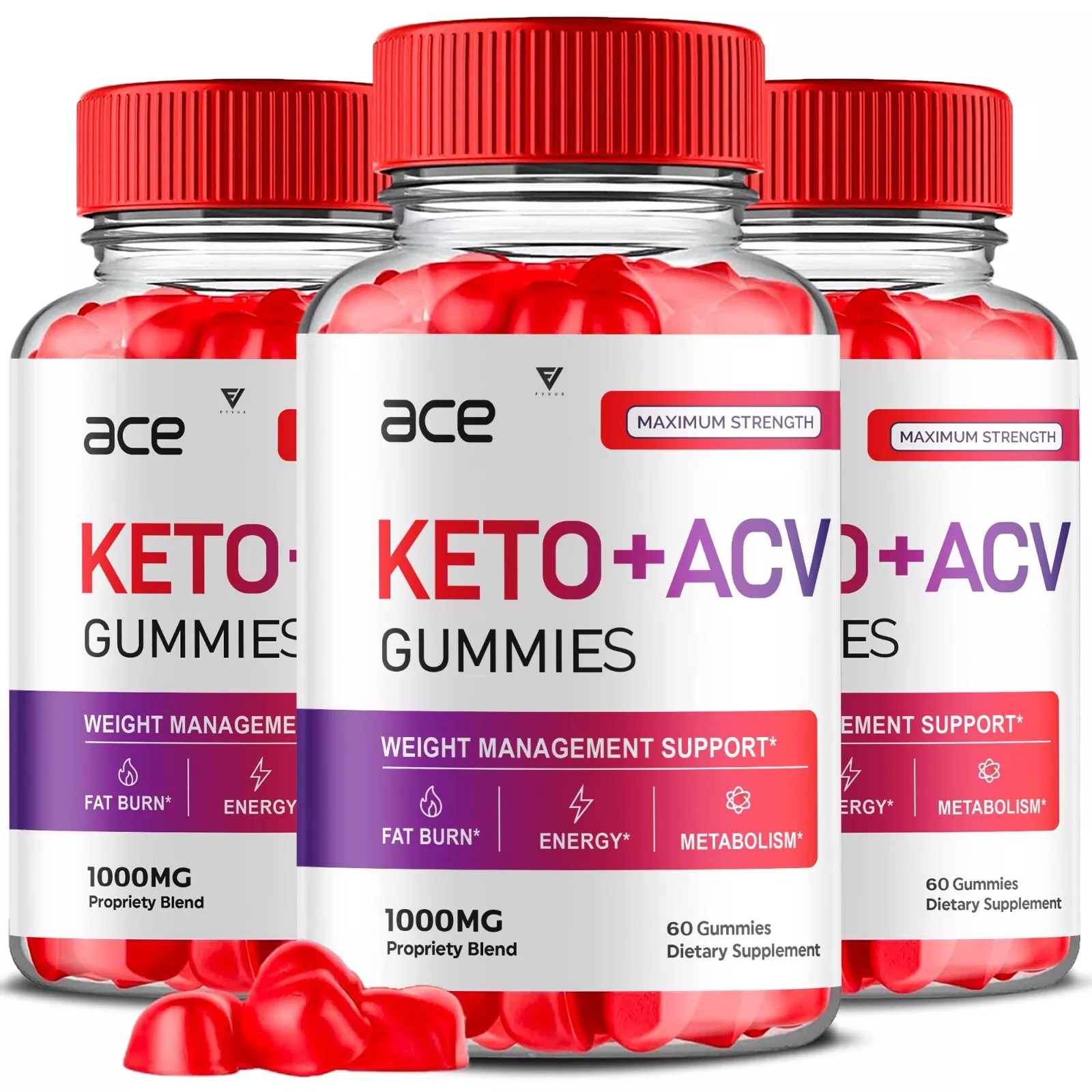 (3 Pack) Ace Keto + ACV Slim Max Advanced Weight Loss Supplement (180 ...
