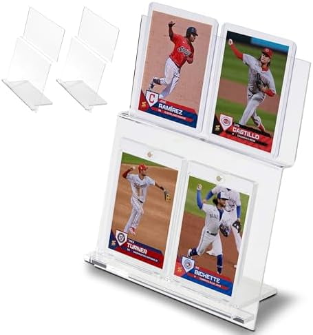 3-Pack Acrylic Tabletop Card Holder Display Holds 12 Cards - Trading ...