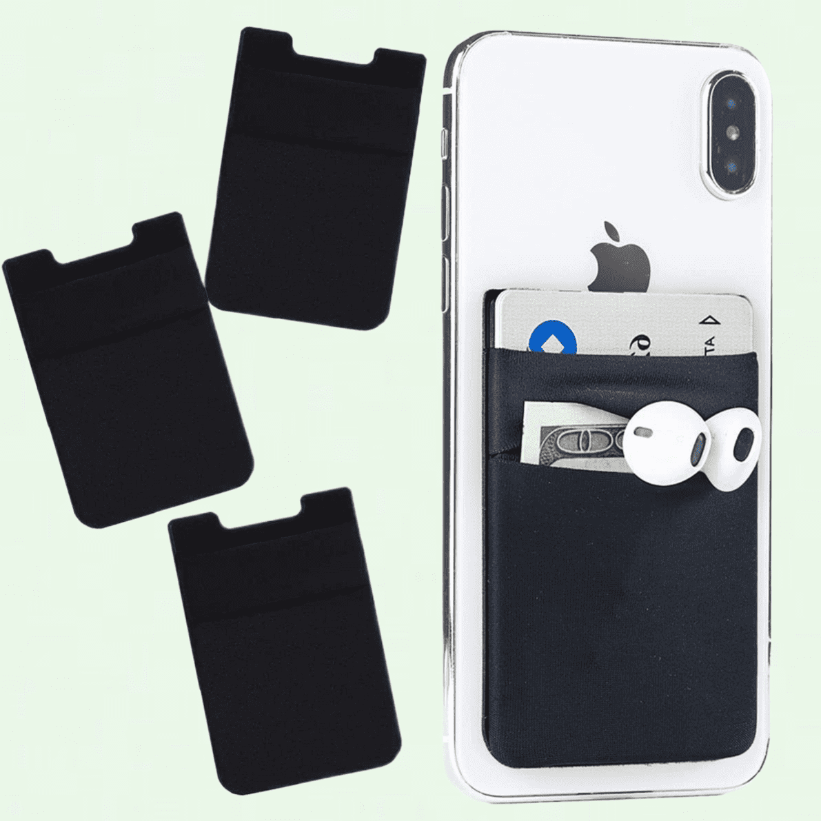3-Pack Adhesive Mobile Phone Card Holder with Double Secure - Walmart.com
