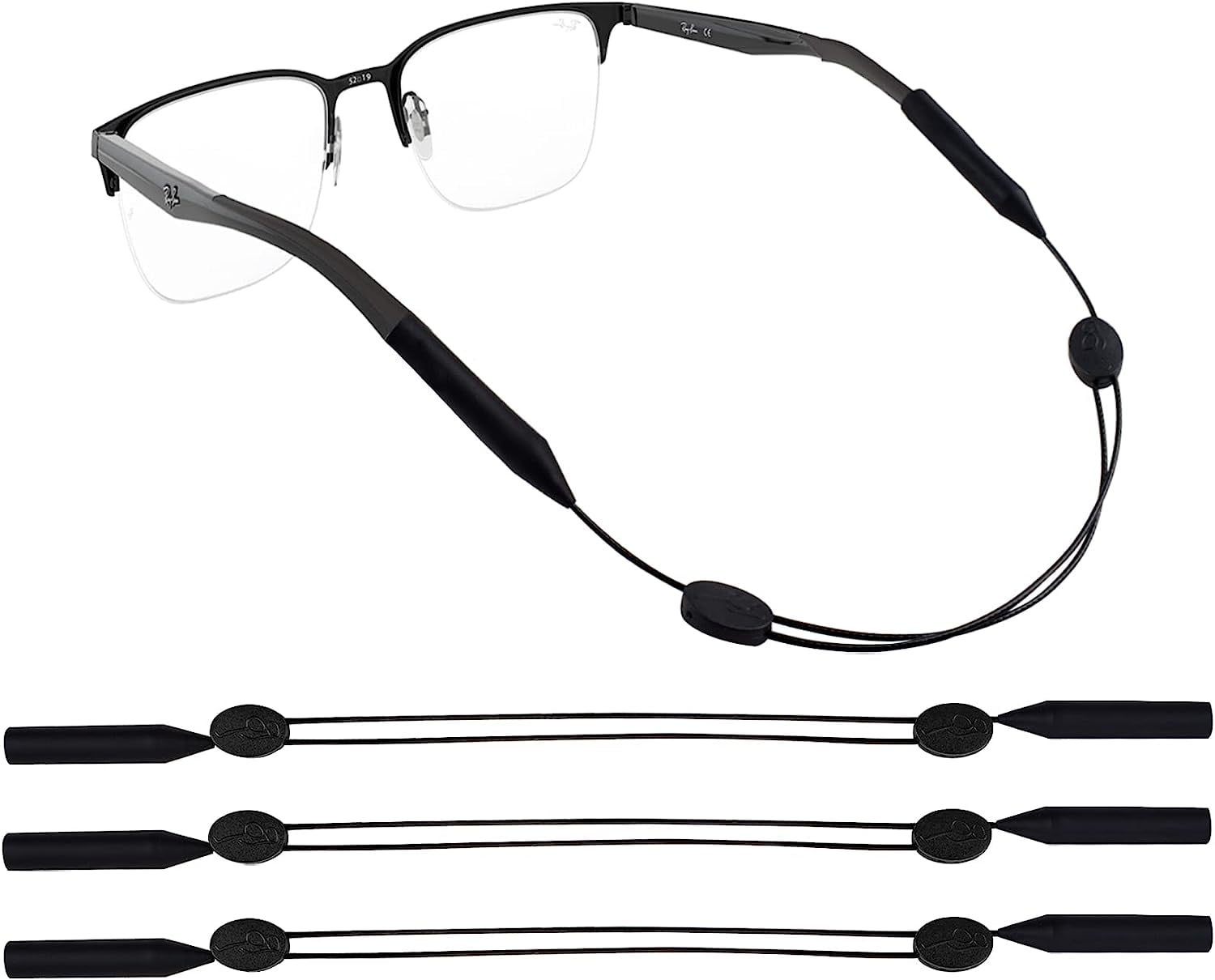 3 Pack Adjustable Glasses Strap, No Tail Sunglasses Strap for Men Women ...