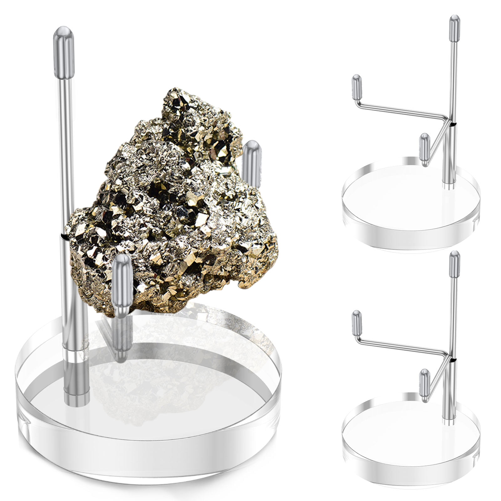 3 Pack Adjustable Metal Arm Display Stand Easel with Acrylic Base for ...