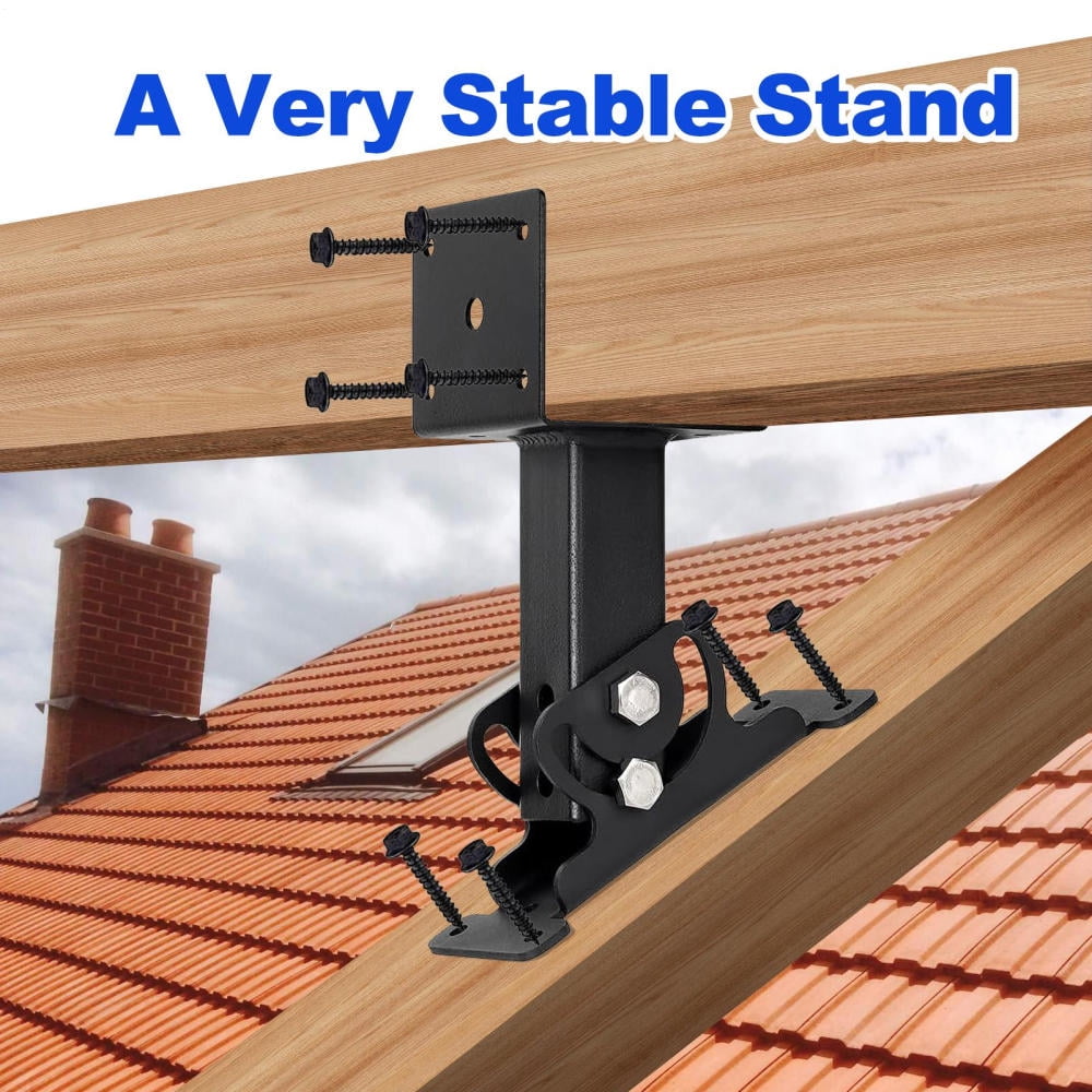 3-Pack Adjustable Pergola Roof Brackets, Heavy Duty Metal Riser Kits ...