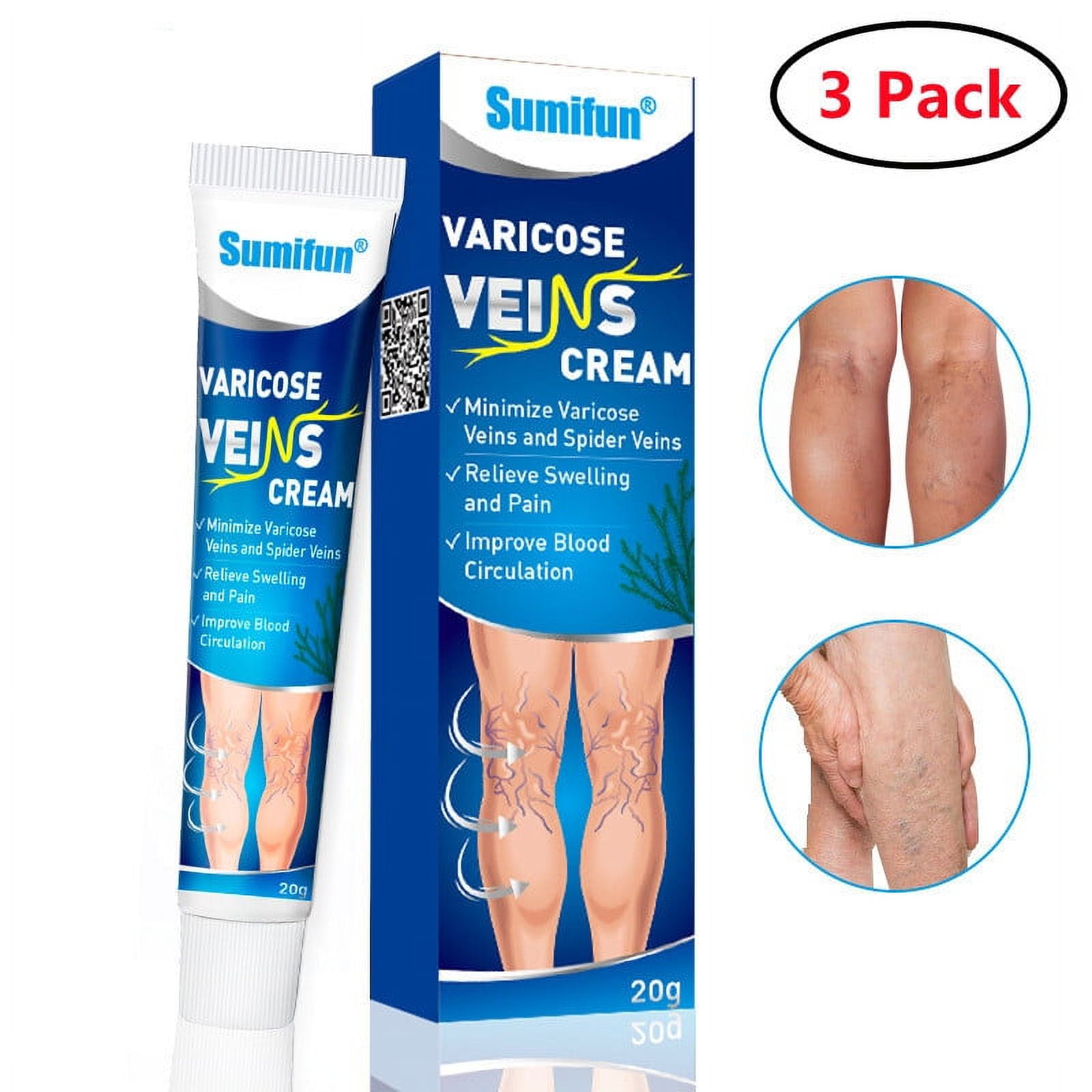3 Pack Advanced Clinicals Vein Care- Eliminate The Appearance of Varicose Veins. Spider Veins ...