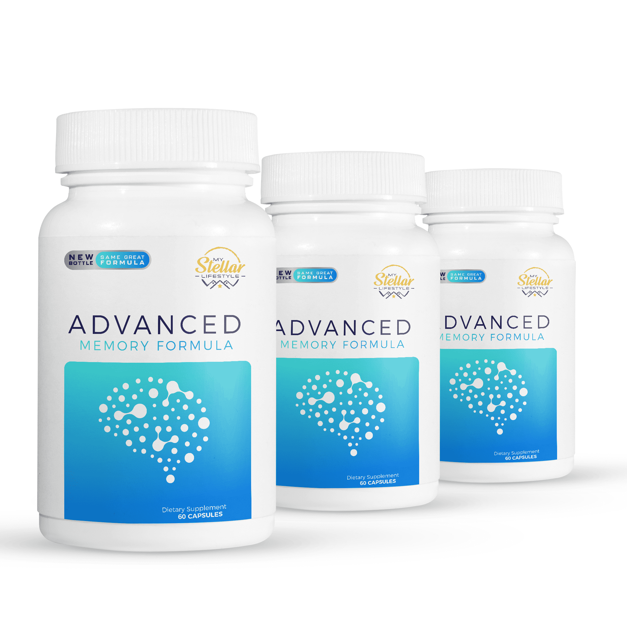 3 Pack Advanced Memory Formula, helps memory attention & focus-60 ...