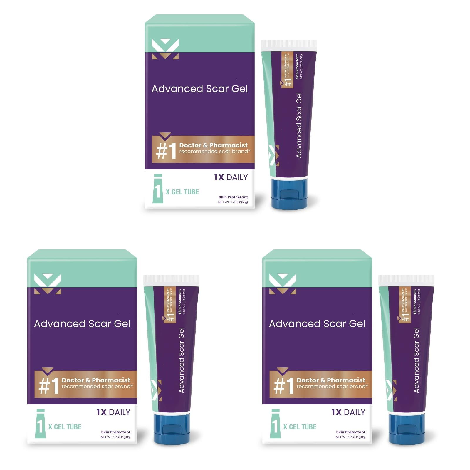 3-Pack Advanced Scar Gel Scar Treatment, Scar Treatment for Old & New ...