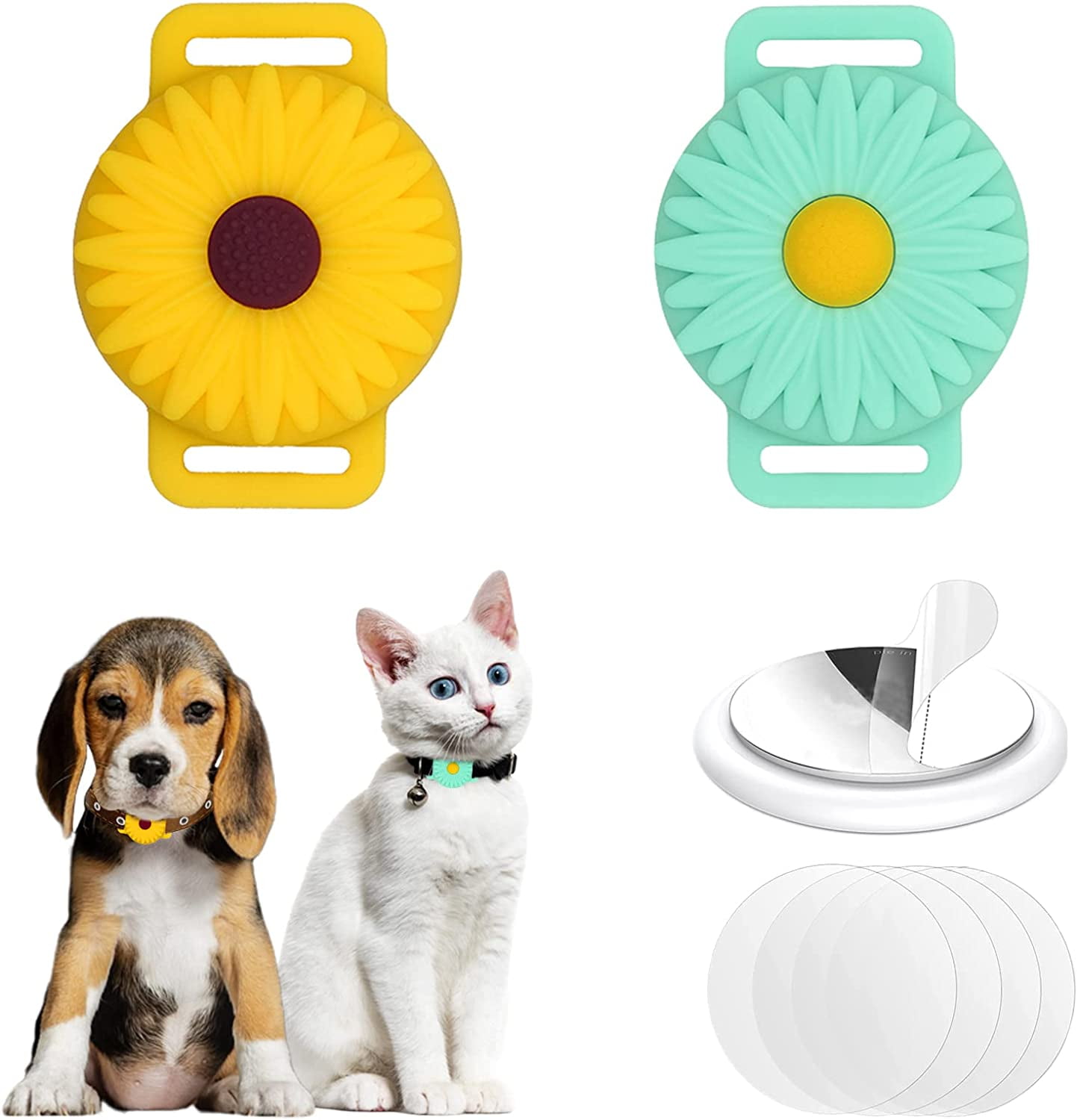 3-Pack AirTag Cat Collar Holder for Apple AirTag 2021, Silicone Airtag ...