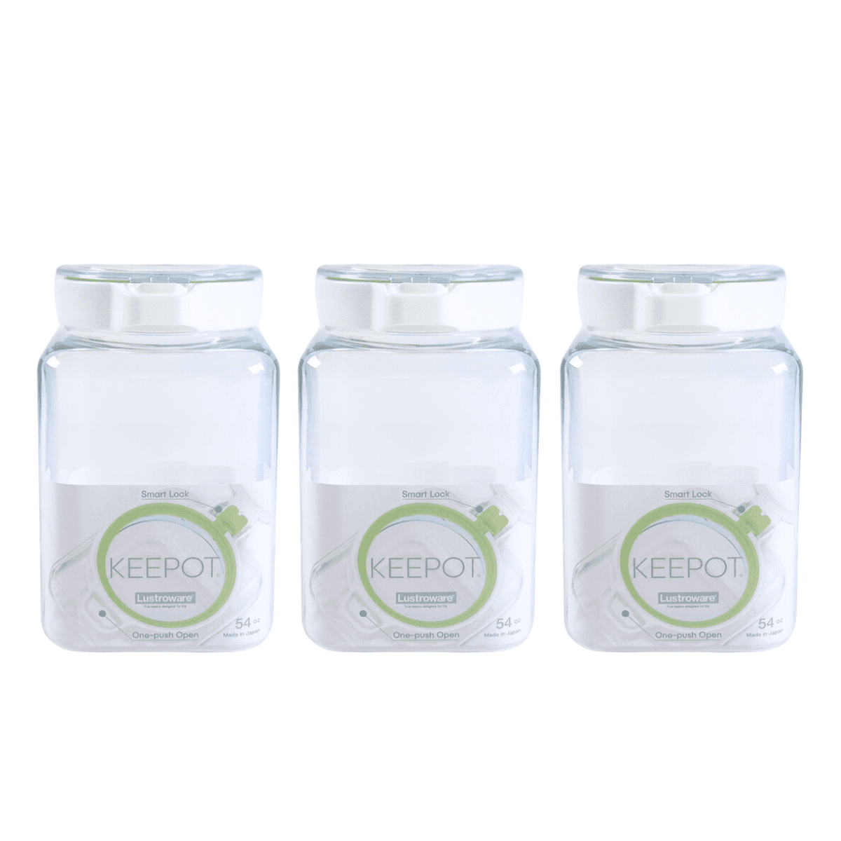 3 Pack, Airtight Dry Food Storage Container Set, Crystal Clear Body ...